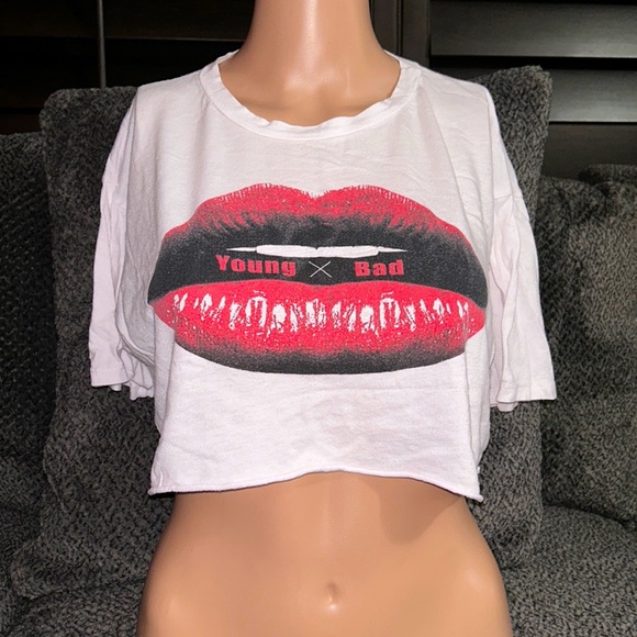 Hottie | Tops | Hottie Young X Bad Flowy Crop Top | Poshmark